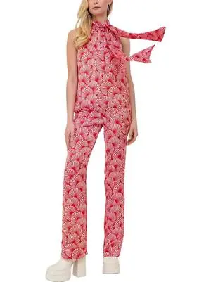 MORGAN Printed Trousers - Red
