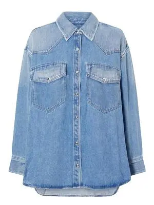 AGOLDE Lotta Denim Western Shirt - Blue