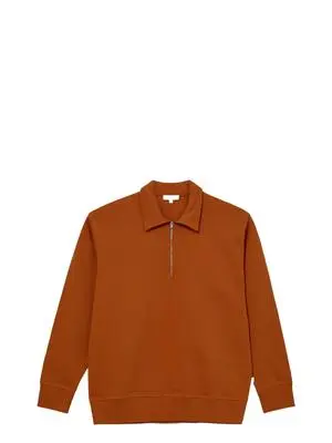 Norse Projects Half-zip Collared Sweatshirt - Brown