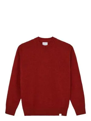Norse Projects Wool Crew Neck Knit Sweater - Red