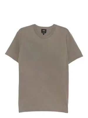 A.p.c. Logo-print Crew-neck T-shirt - Grey