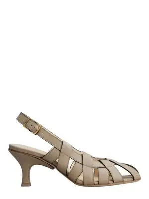 TOD'S Cut-out Leather Pumps - Grey