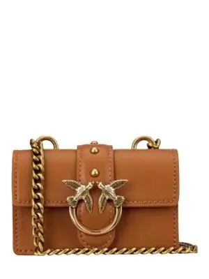 Pinko Logo Shoulder Bag - Brown