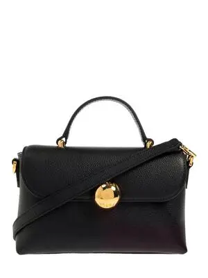 Furla Moonlight Grained Leather Top Handle Bag - Black