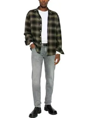 7 For All Mankind Whiskering Effect Jeans - Grey