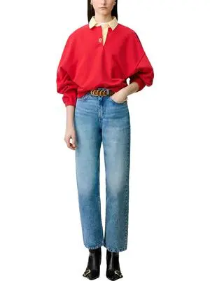 Claudie Pierlot Embroidered Logo Sweatshirt - Red