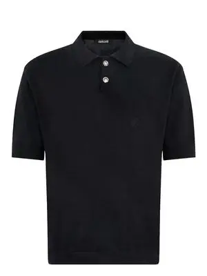 Roberto Cavalli Logo-embroidered Polo Shirt - Black