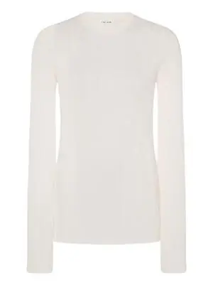 THE ROW Dantea Ribbed Long-sleeve T-shirt - Ivory