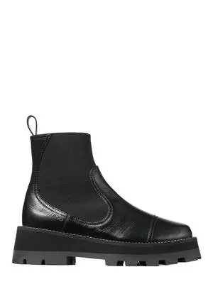 JIMMY CHOO Jimmy Choo Logo Square Round Toe Ankle Boots