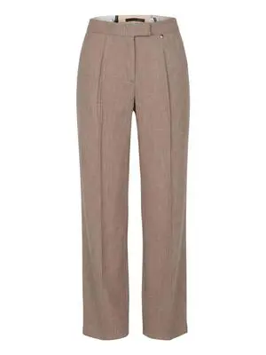Liu Jo Pleated-front Wide Leg Trousers - Biscuit Brown