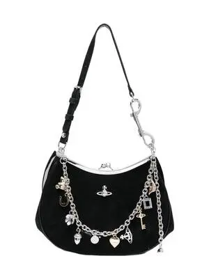 VIVIENNE WESTWOOD Orb Plaque Shoulder Bag - Black
