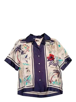 P.a.r.o.s.h Printed Short Sleeve Shirt - Nude