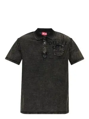 DIESEL® Short-sleeve Polo Shirt - Black