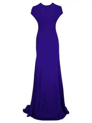 TOM FORD Backless Short-sleeved Gown - Clematis Blue