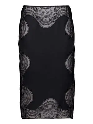 TOM FORD Lace Midi Skirt - Black