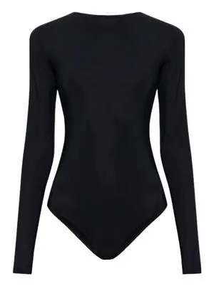 MAISON MARGIELA Long Sleeve Bodysuit Top - Black