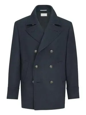Brunello Cucinelli Double-breasted Wool Jacket - Blue