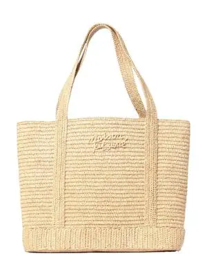 Maison Kitsuné Woven Top-handle Shoulder Bag - Nude