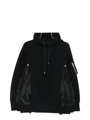 Sacai Sponge Sweat Twill Hoodie - Black