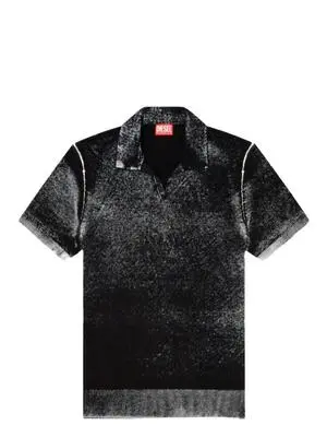 DIESEL® Short-sleeved V-neck T-shirt - Black