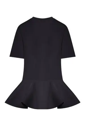 Alaïa Peplum Hem Top - Black