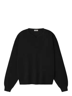 Fear Of God Merino Milano Knit Henley Sweater - Black