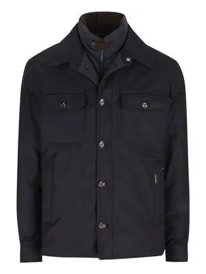 MOORER Pocket Button-up Jacket - Black