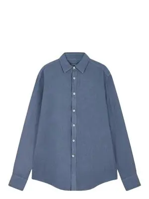Canali Long-sleeved Shirt Denim Blue
