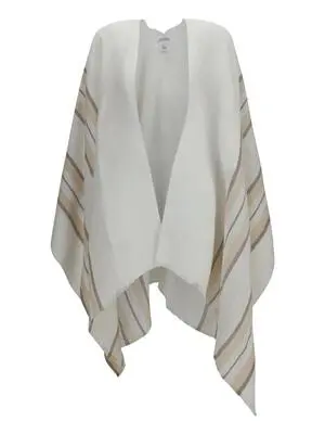 Brunello Cucinelli Sequin-embellished Striped Poncho - Gray