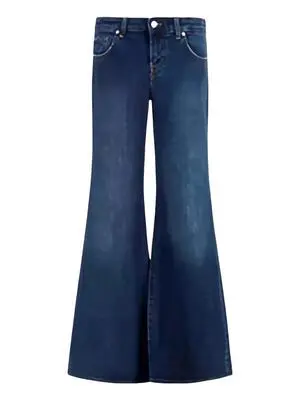 7 For All Mankind Low-rise Flared Jeans - Blue