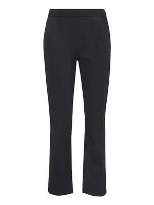 WAHTS Elasticated Waistband Straight-leg Trousers - Black