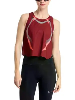 Nike Aeroswift Cropped Tank Top - Yellow