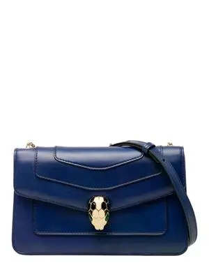 BVLGARI Serpenti Forever Chain Crossbody Bag - Blue