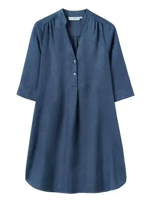 PINK HOUSE Linen Decima Dress - Blue