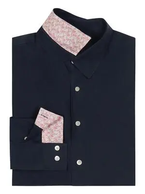 PINK HOUSE Linen Shirt Plain Eclipse - Blue