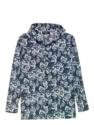 Kiton Floral-print Shirt - Blue