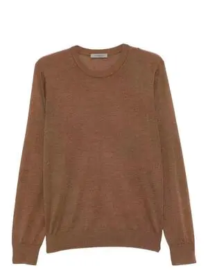 Corneliani Long Sleeve Crew Neck Sweater - Brown