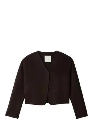 Calvin Klein V-neck Cropped Jacket - Brown