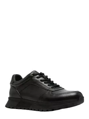 SERGIO MORETTI FIRENZE Panelled Leather Sneakers - Black