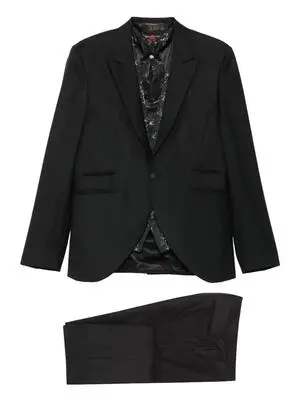 CARLO PIGNATELLI Floral-jacquard Suits - Black