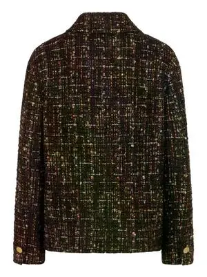 Tagliatore Double-breasted Tweed Coat - Brown