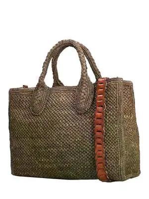 IBELIV Woven Design Tote Bag - Brown