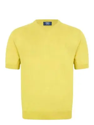 Fedeli Short-sleeve Crew-neck T-shirt - Yellow