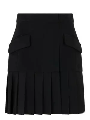 Moschino Pleated Flap-pocket Mini Skirt - Black