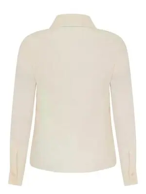 Moschino Silk Tie-neck Shirt - Neutrals