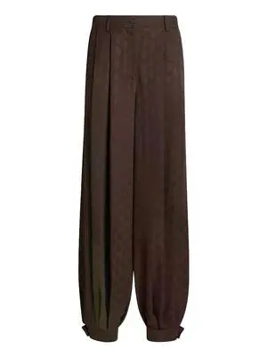 Etro Jacquard Pattern Tailored Trousers - Brown