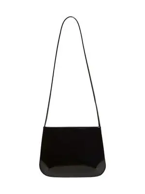 FANE Polished Finish Shoulder Bag - Black