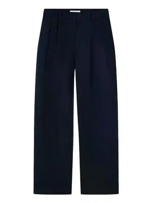 Tommy Hilfiger Pleated Wide-leg Trousers - Blue