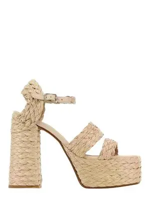 CastaÑer Fresa Braided Platform Sandals - Neutrals
