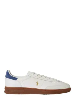 Polo Ralph Lauren Bedford Logo-embroidered Leather Sneakers - White